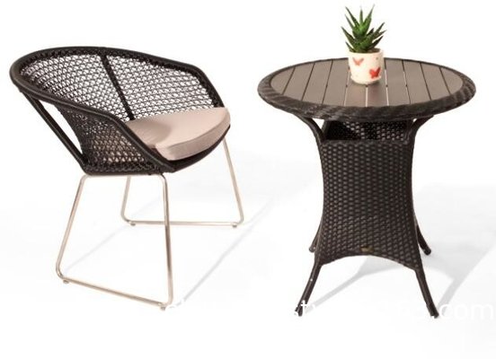Wicker cafe set  with for aluminum frame  Home. Hotel, Garden and Beach by Clover Lifestyle Outdoor Furniture