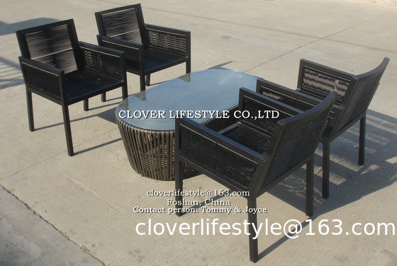 4 +1 rope weaving sofa with aluminum frame for Home. Hotel, Garden and Beach by Clover Lifestyle Outdoor Furniture