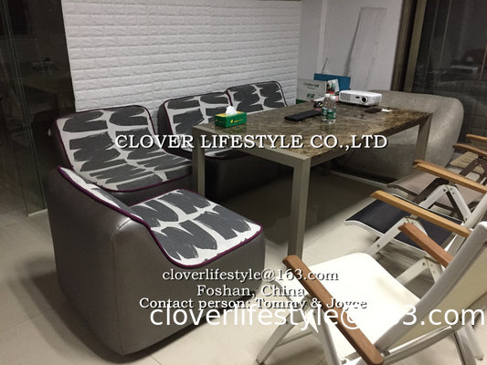 Soft fabric + leather sofa with fast dry foam  for Home. Hotel, Garden and Beach by Clover Lifestyle Outdoor Furniture
