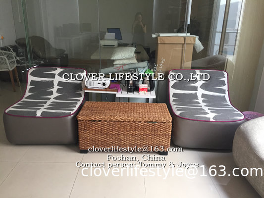Soft fabric + leather sofa with fast dry foam  for Home. Hotel, Garden and Beach by Clover Lifestyle Outdoor Furniture