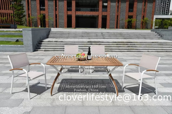 Teak + wicker dining set  for Home. Hotel, Garden and Beach by Clover Lifestyle Outdoor Furniture