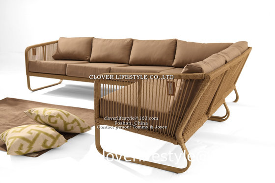 Rope weaving DINING SET with aluminum frame for Home. Hotel, Garden and Beach by Clover Lifestyle Outdoor Furniture