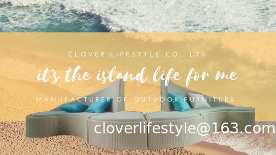 Leisure Rehau sofa lounger for Las Vegas Hotel, Garden and Beach by Clover Lifestyle Outdoor Furniture China