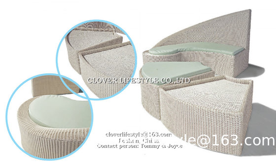 Leisure Rehau sofa lounger for Las Vegas Hotel, Garden and Beach by Clover Lifestyle Outdoor Furniture China