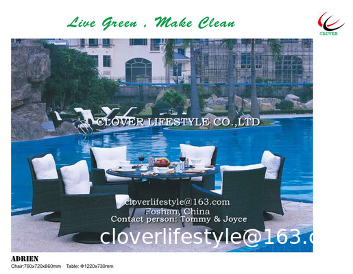 Adrien flat wicker adjustable DINING SET for Hotel, Garden and Beach by Clover Lifestyle Outdoor Furniture China