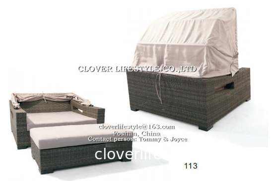 CK0113L Flat wicker BIG SIZE SUN BED for Hotel, Garden and Beach by Clover Lifestyle Outdoor Furniture China