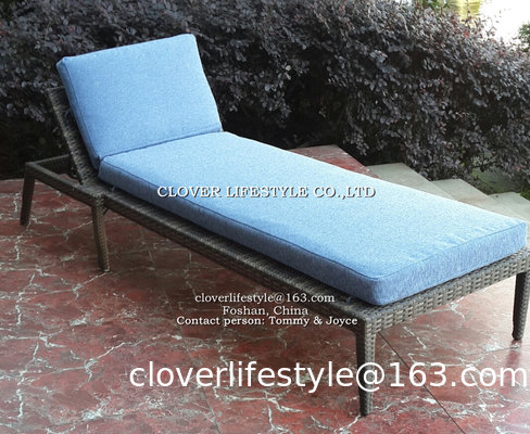 Wicker Single Sun bed flexible for Hotel, Garden and Beach by Clover Lifestyle Outdoor Furniture China