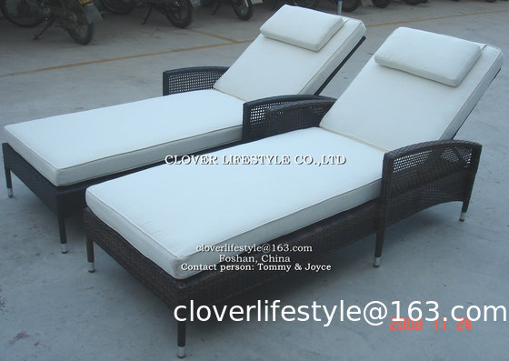 Wicker Single Sun bed flexible for Hotel, Garden and Beach by Clover Lifestyle Outdoor Furniture China