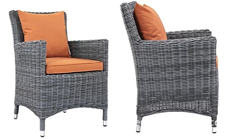 Flat wicker dining chair for Hotel, Garden and Beach by Clover Lifestyle China Outdoor Furniture