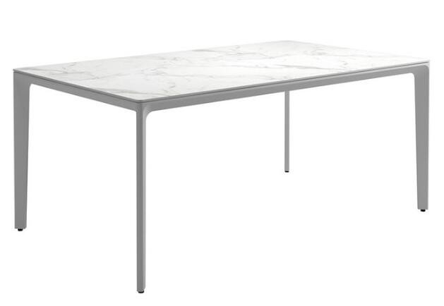All aluminum KD Dining Table with Glass ceramics for Hotel, Garden and Beach by Clover Lifestyle China Outdoor Furniture
