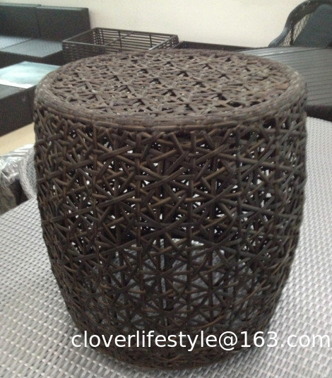 Wicker end table with powder coating for Hotel, Garden and Beach by Clover Lifestyle China Outdoor Furniture