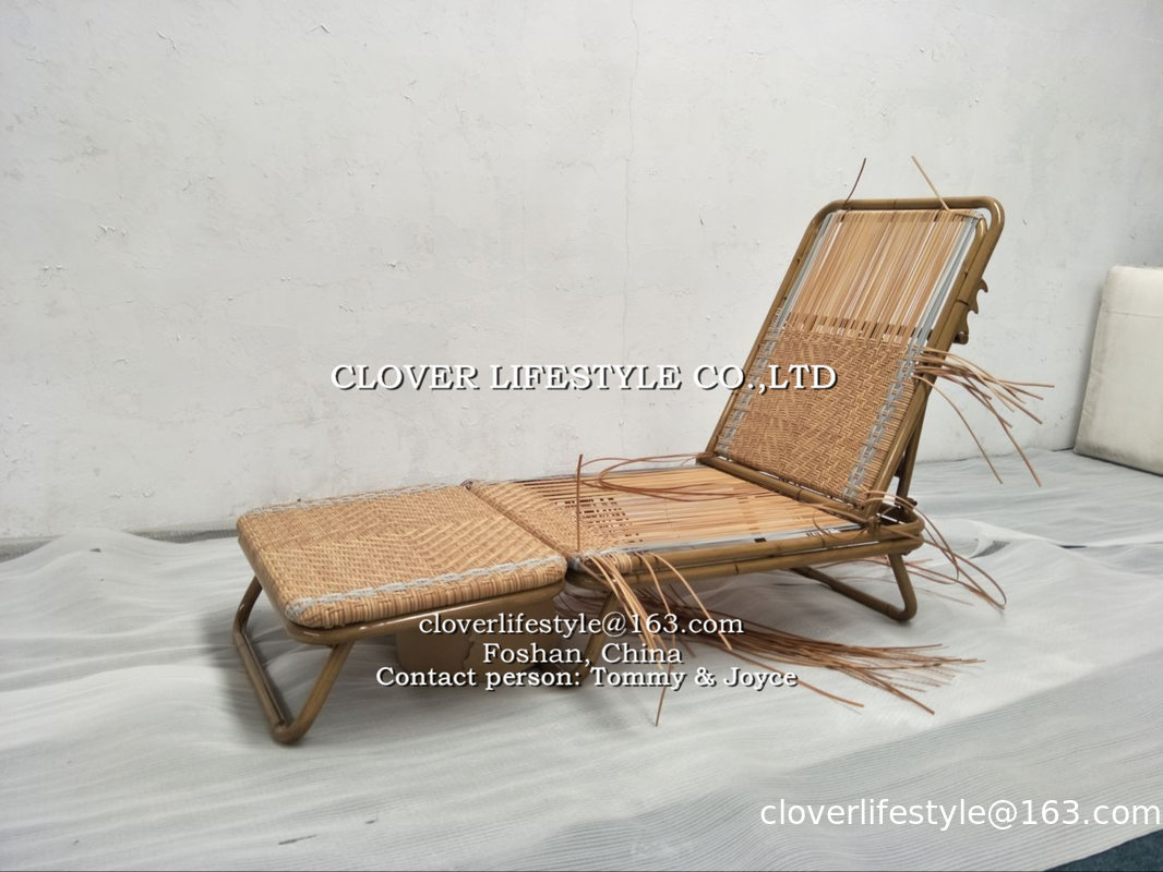 Flat wicker sunlounger  for Home. Hotel, Garden and Beach by Clover Lifestyle Outdoor Furniture Dining Set