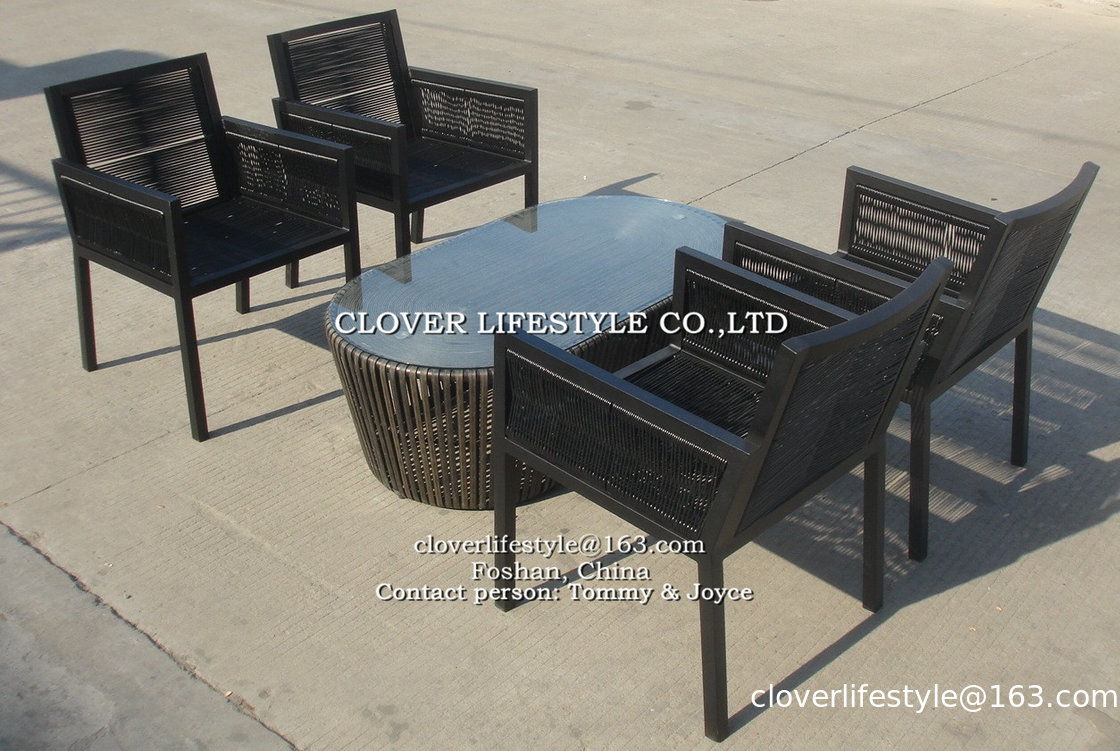 4 +1 rope weaving sofa with aluminum frame for Home. Hotel, Garden and Beach by Clover Lifestyle Outdoor Furniture