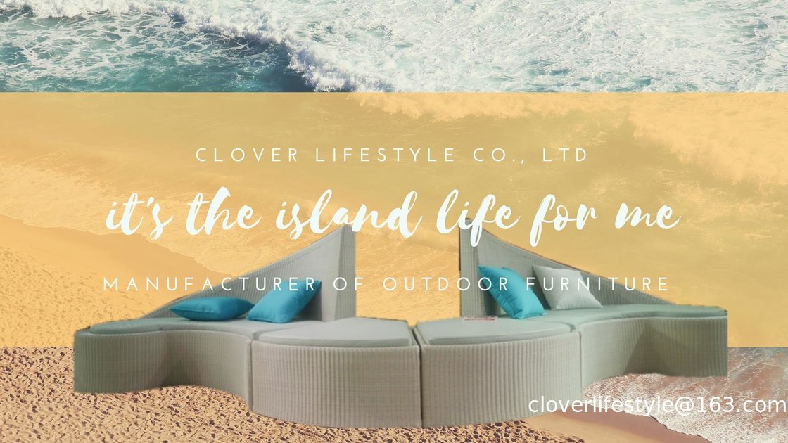 Leisure Rehau sofa lounger for Las Vegas Hotel, Garden and Beach by Clover Lifestyle Outdoor Furniture China