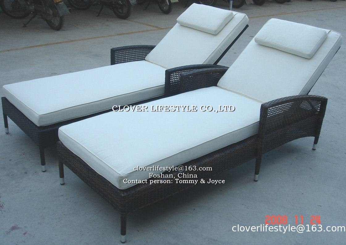 Wicker Single Sun bed flexible for Hotel, Garden and Beach by Clover Lifestyle Outdoor Furniture China