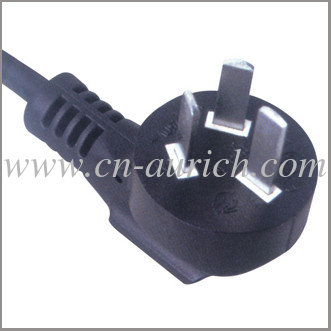 China power cord with 3-pin angled plug