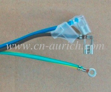 Power cord with angled terminals