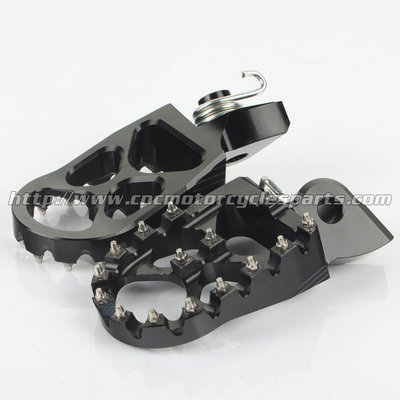 57mm High Quality Aluminum Dirt Bike Foot Pegs Wide Platform Measures For Sale