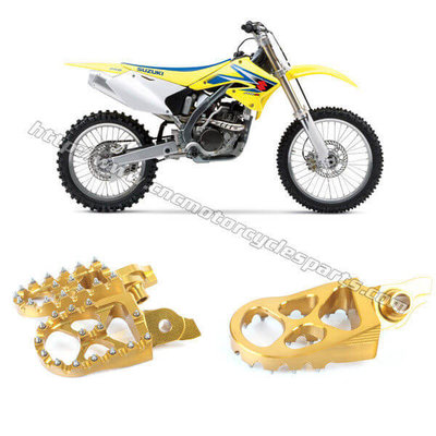 Left / Right Anodized Several Colors Dirt Bike Foot Pegs Suzuki RMZ 250 450