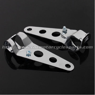 Cafe Racer Motorcycle Side Mount Headlight Brackets 35mm To 43mm Forks
