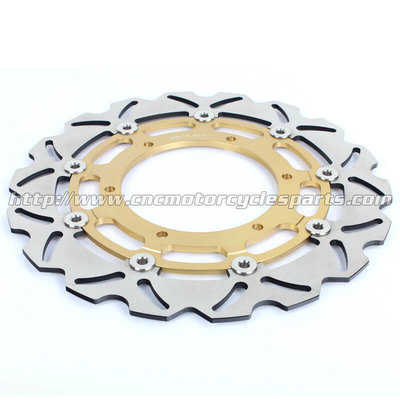 Front Motorcycle Brake Parts Disks Yamaha FJR 1300 YZF R7 CNC Billet Black Gold