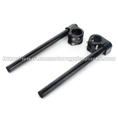 LightWeight Aluminum Clip On Handlebars Motorcycle / 45mm Clip Ons Handlebars