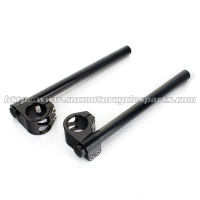 LightWeight Aluminum Clip On Handlebars Motorcycle / 45mm Clip Ons Handlebars