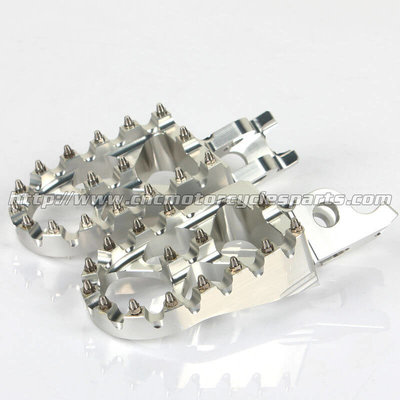 Aluminum Alloy 57mm Dirt Bike Foot Pegs , Supermoto Light Weight Oversized MX Foot Pegs