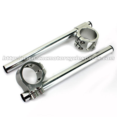 CNC Billet Motorcycle Clip On Handle Bars / 50mm Clip On Handlebars