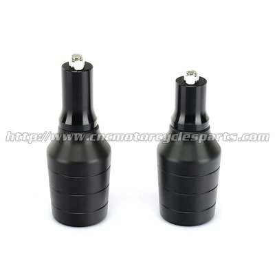 Black Silver Motorcycle Frame Sliders For Yamaha YZF-R1 2007 2008 CNC Milled