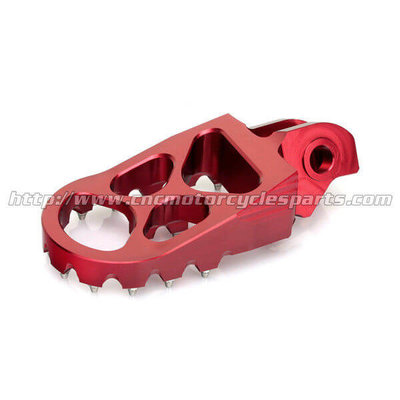 CNC Billet 2016 KTM Adjustable Dirt Bike Foot Pegs , Oversized 57mm Wide Motocross Footpegs