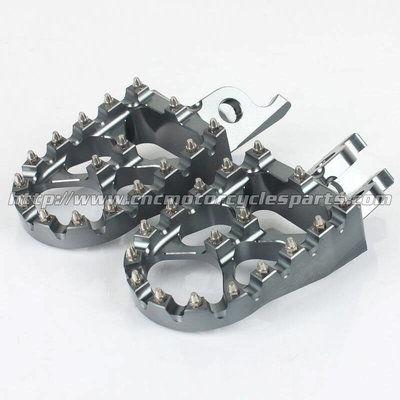57mm Dirt Bike Passenger Foot Pegs Sharp Teeth Hardened Steel For Honda