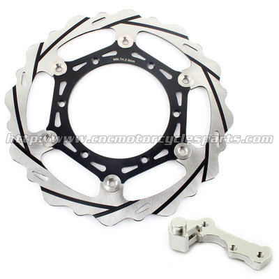 270mmm Motorcycle Brake Disc Rotor YZ 125 250 And Black Silver Alloy Adaptor