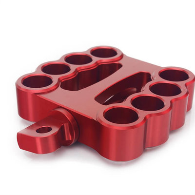 Red Aluminum Harley Davidson Motorcycle Parts Wide Fat Rotated Control Foot Pegs