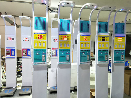 Ultrasonic Weight and height scale with coin operated printer and Franch languange height scale with weight measure