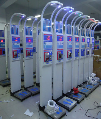 DHM-15 Coin-operated Ultrasonic Height and weight body fat healthy balance machine weight and height measuring machine