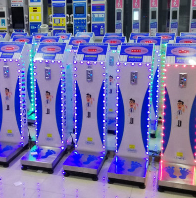 DHM-3 Coin operared weighing luggage scale with LED Light BMI Balance