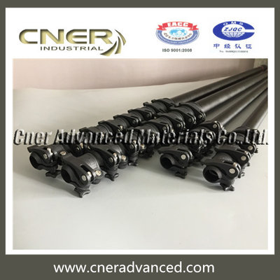 High stiffness 35 feet carbon fibre telescoping tube for water fed pole with clamp, high reach telescopic pole
