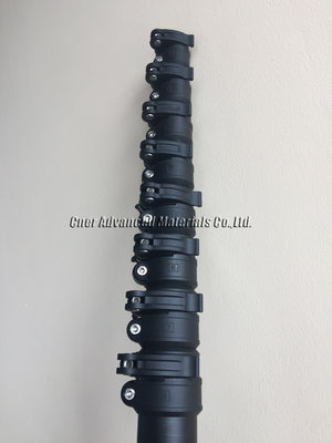 Pure carbon fiber 37 feet telescopic pole with scratch matte finish, telescopic pole for water fed window cleaning pole