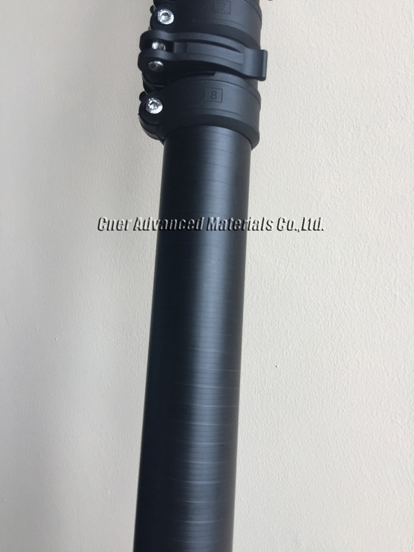 Pure carbon fiber 37 feet telescopic pole with scratch matte finish, telescopic pole for water fed window cleaning pole