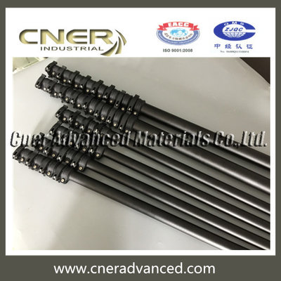 Carbon fiber telescopic pole of 27 feet length, with new designed clamps