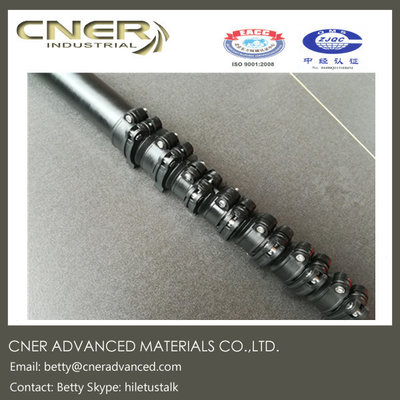 Telescopic 22 feet carbon fiber pole with scratch matte finish