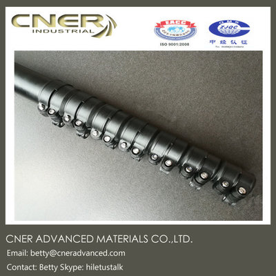 Telescopic 25 feet carbon fiber pole with scratch matte finish