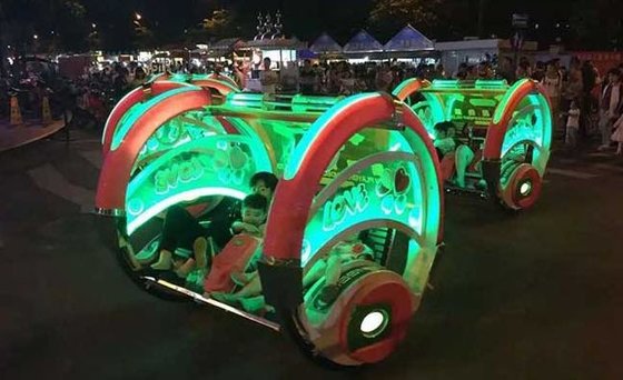 360 degree rotating cheap price kids ride games moonwalks happy car leswing car swing ride for sale