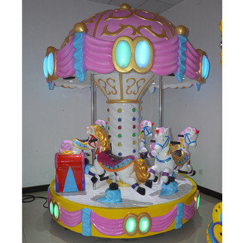 Guangzhou factory indoor/outdoor kids amusement park carousel 6 seats carousel mini merry go round for sale