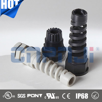 CNPJ IP68 bend proof long thread M12 M16 M20 M25 short thread strain relief cable gland cord grip with pigtail