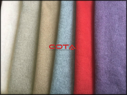 Double Sided Alpaca Red Wool Fabric High Degree Lightfastness Anti Pilling