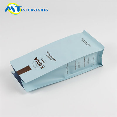 k Plastic Flat Bottom Pouch With Valve Strong Sealing For Coffee