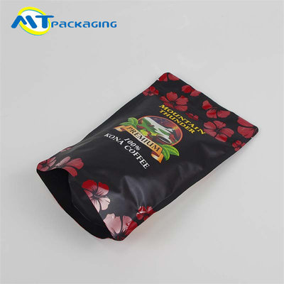 Fresh Keeping Self Standing Pouches , Plastic Sealable Coffee Bags