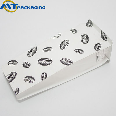 Flat Bottom Coffee Bags With Valve , Eco Friendly Food Packaging Bags